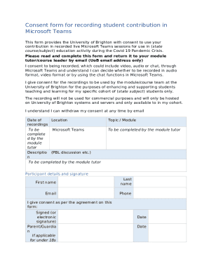 Consent for recording student contribution in Microsoft ... Doc ...