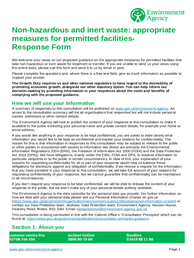 Non-hazardous and inert waste: appropriate measures for permitted ...