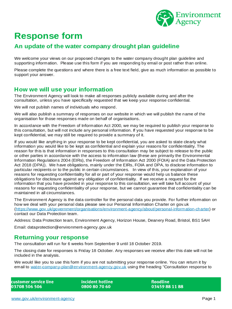 An update of the water company drought plan guideline Doc Template ...