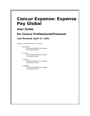 Concur Expense: Expense Pay Flex Edition - Concur Training Doc Template ...