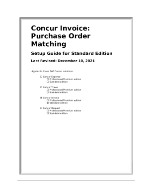 Invoice: Purchase Order Matching Setup Guide for Standard Edition Doc ...