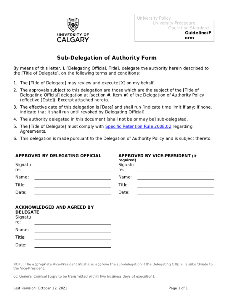 Sample Sub-Delegation of Authority (V0030538.DOCX;3) Doc Template ...