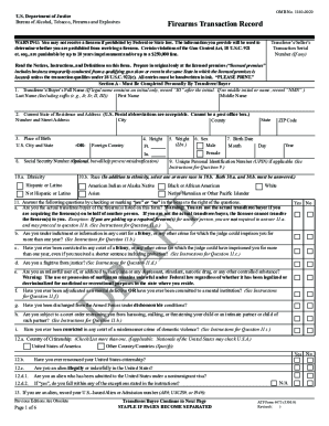 Fillable Online 2020-2022 Form ATF 4473 Fill Online, Printable ...