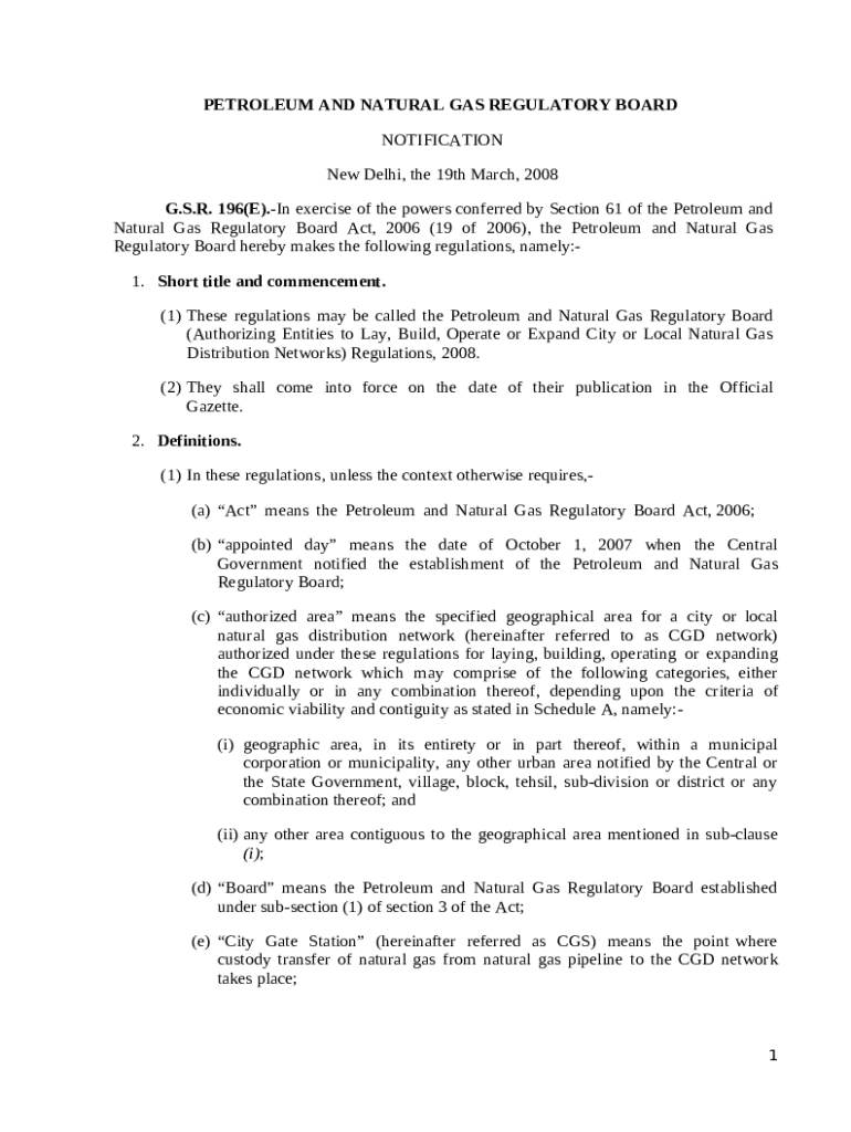 pngrb.gov.in OurRegulation PNGRB RegulationsPETROLEUM AND NATURAL GAS ...