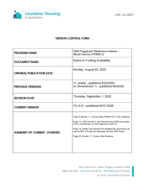 Fillable Online www.pdffiller.com577266458--VERSION-CONTROLFillable Online VERSION CONTROL FORM ...
