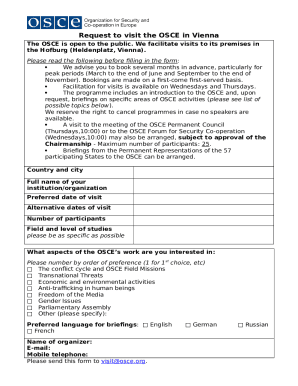 Visitors for the OSCE Doc Template | pdfFiller