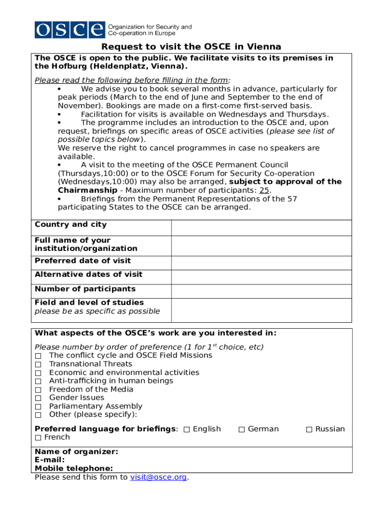 Visitors for the OSCE Doc Template | pdfFiller