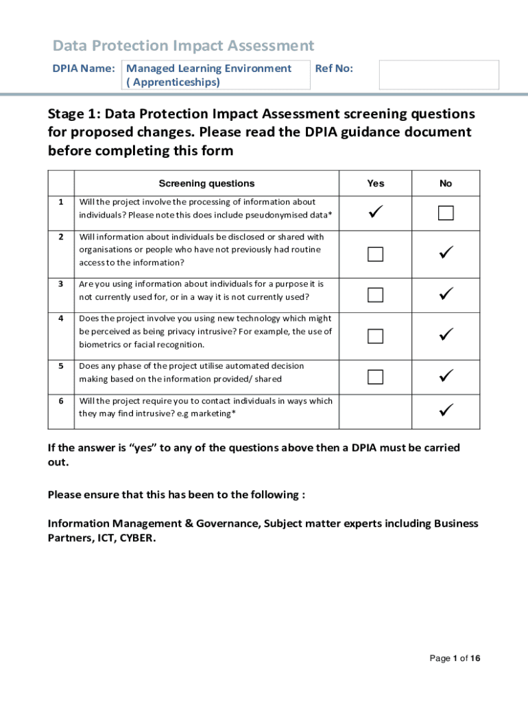 Fillable Online Data Protection Impact Assessment (DPIA) - GDPR.eu Fax ...