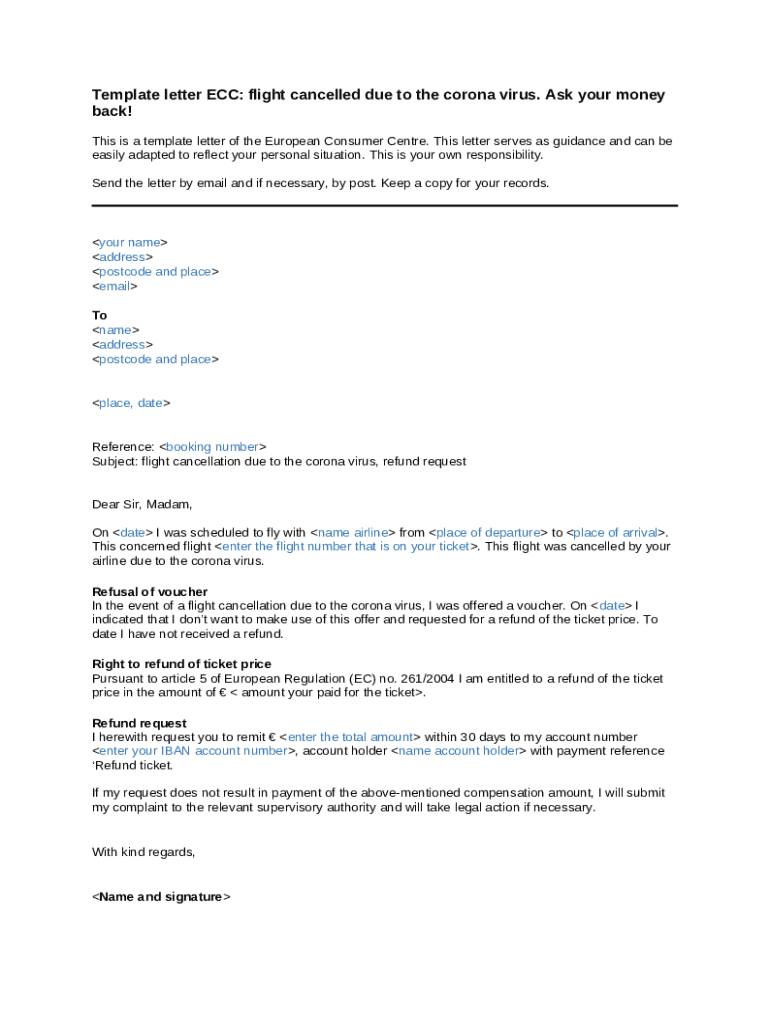 Template letter ECC Doc Template | pdfFiller