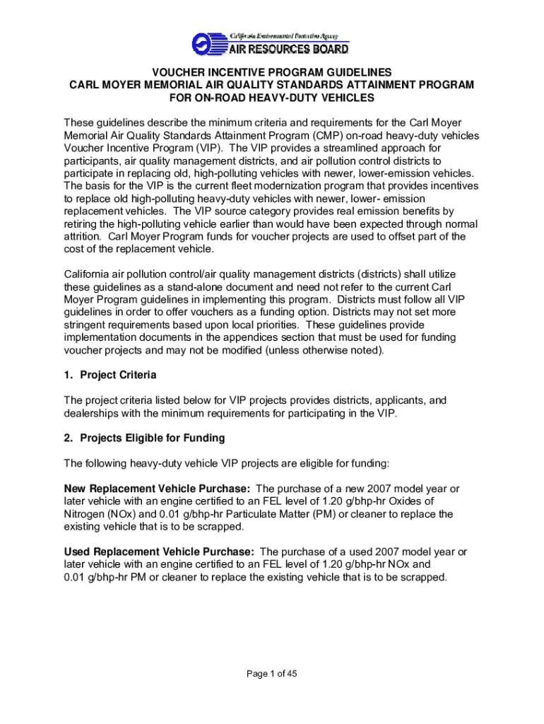 Fillable Online Carl Moyer Memorial Air Quality Standards Attainment ...