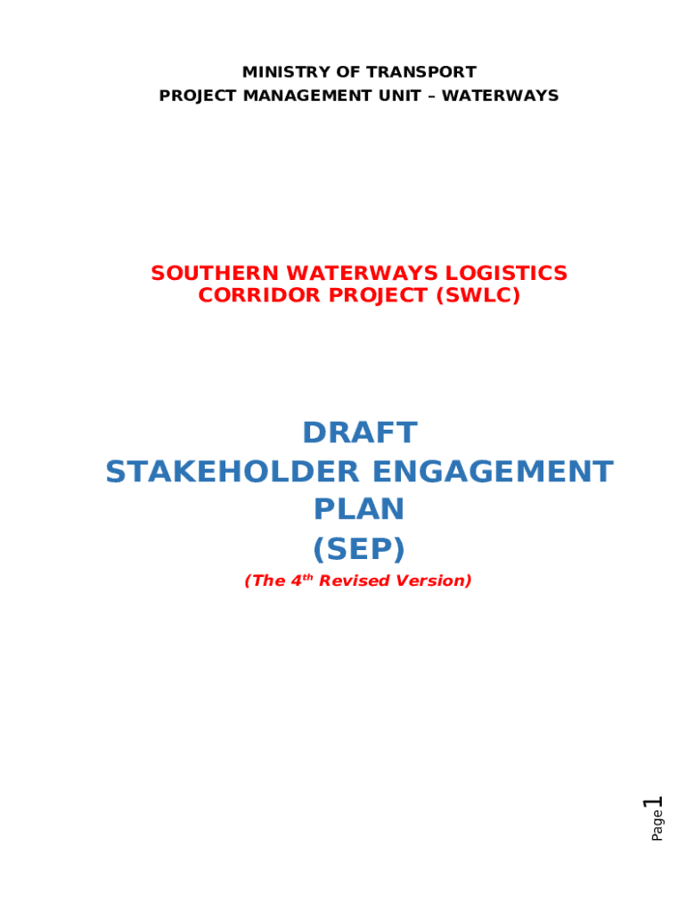 Stakeholder Engagement Plan (SEP) - Southern Waterways Logistics ...