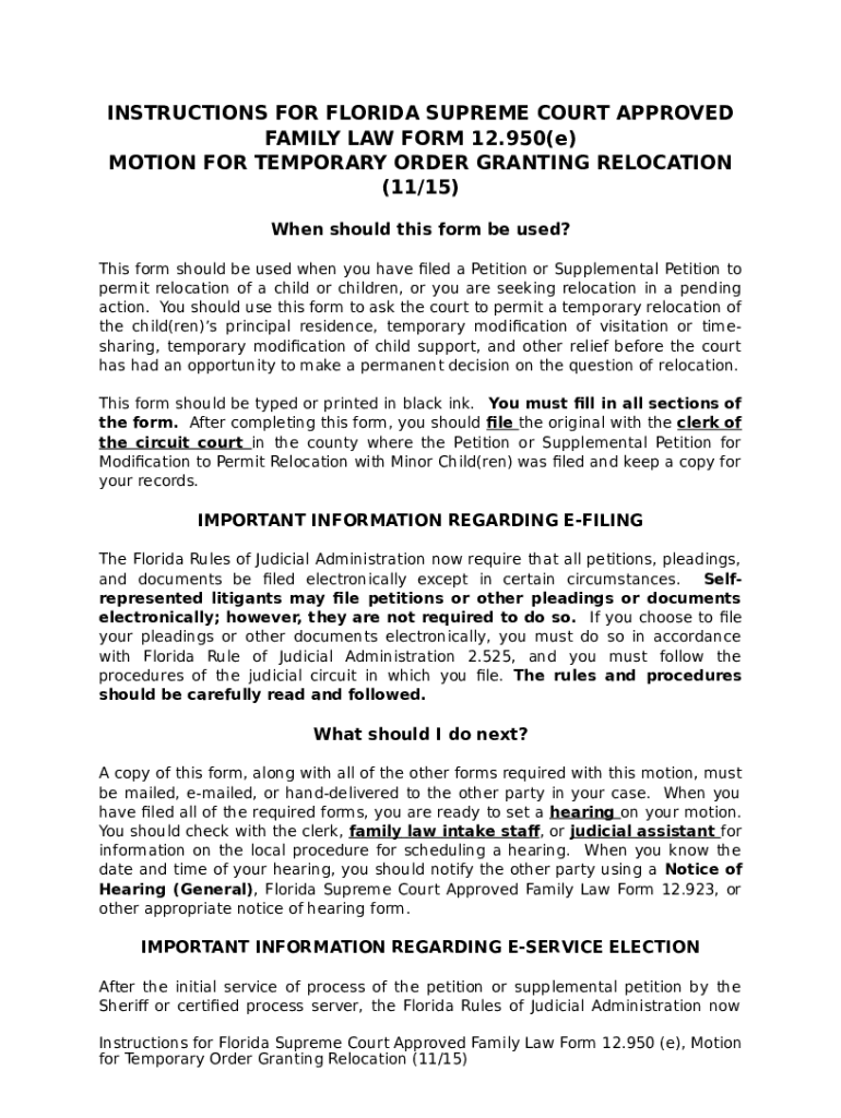 12.950(e): INSTRUCTIONS FOR FLORIDA SUPREME COURT ... Doc Template ...