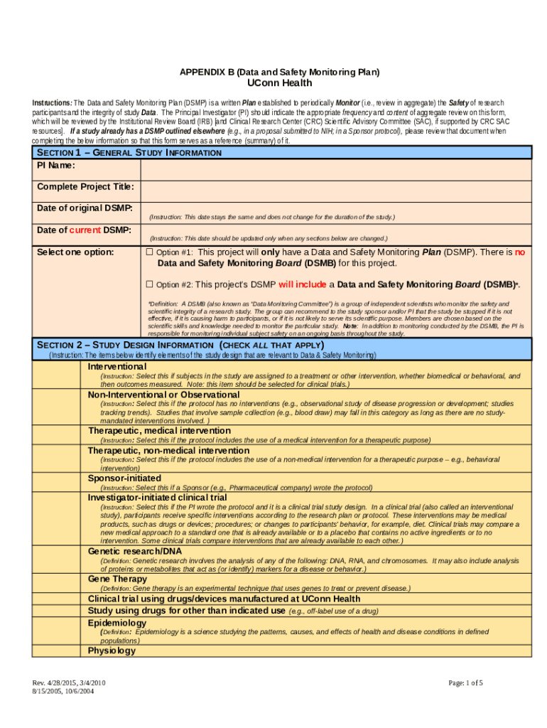 How to Write a Data and Safety Monitoring Plan (DSMP) Doc Template ...
