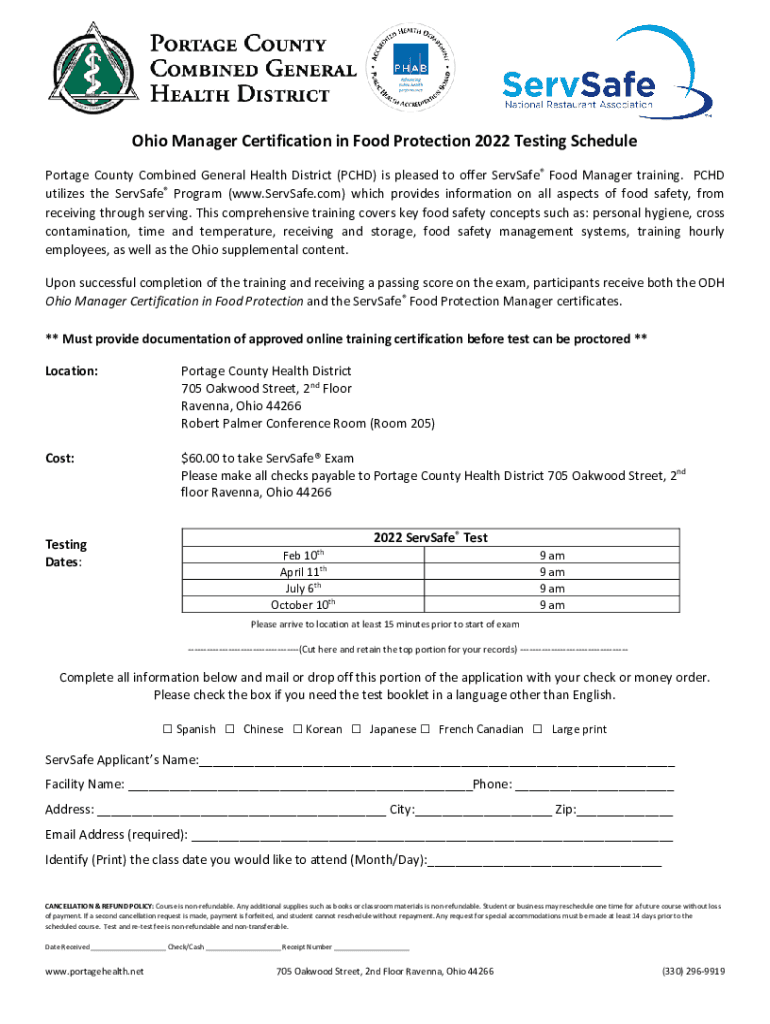 Fillable Online A Professional Food Manager Certification Exam Practice ...