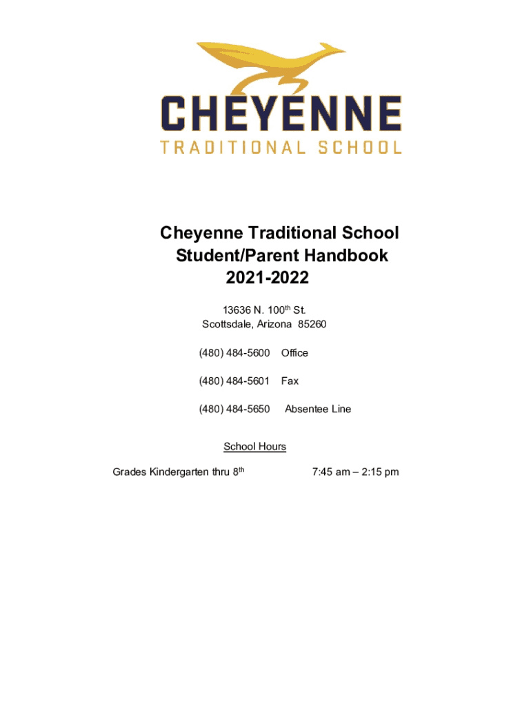 Fillable Online About Our School / Welcome to Cheyenne Traditional ...