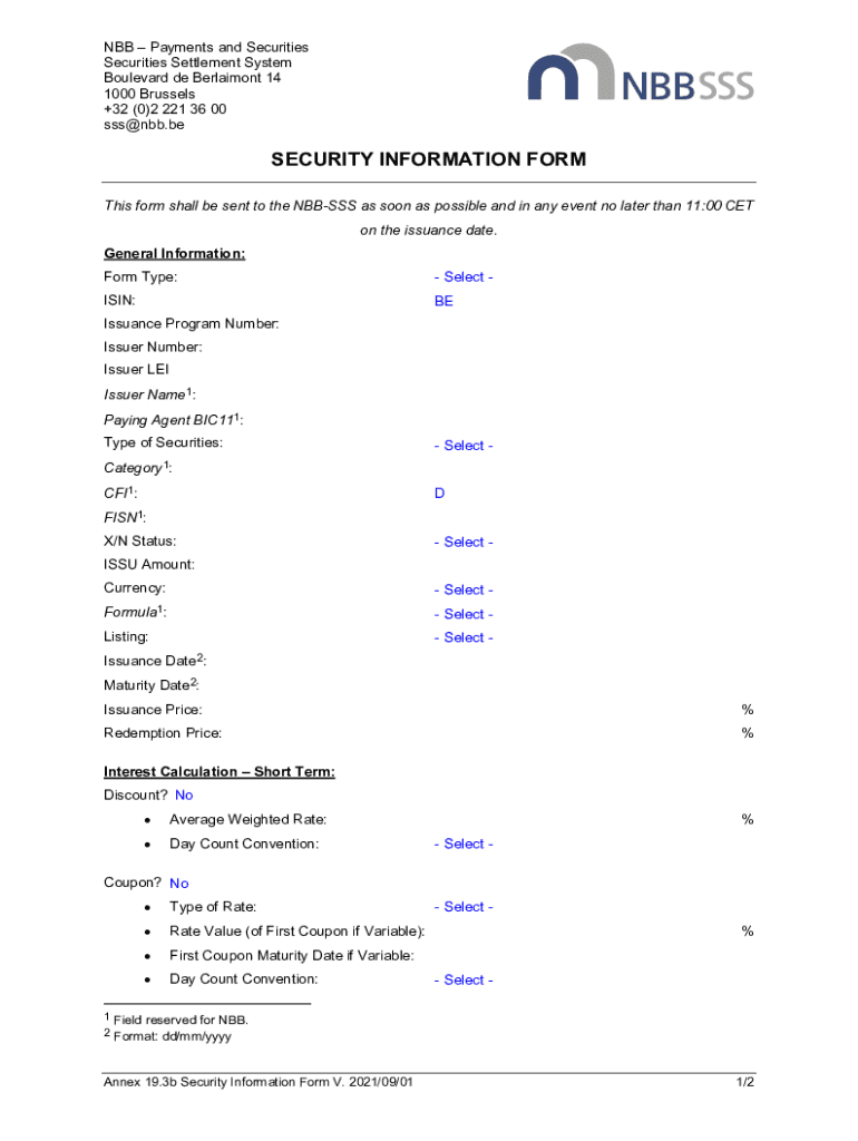Fillable Online Security Information Form Fax Email Print - pdfFiller