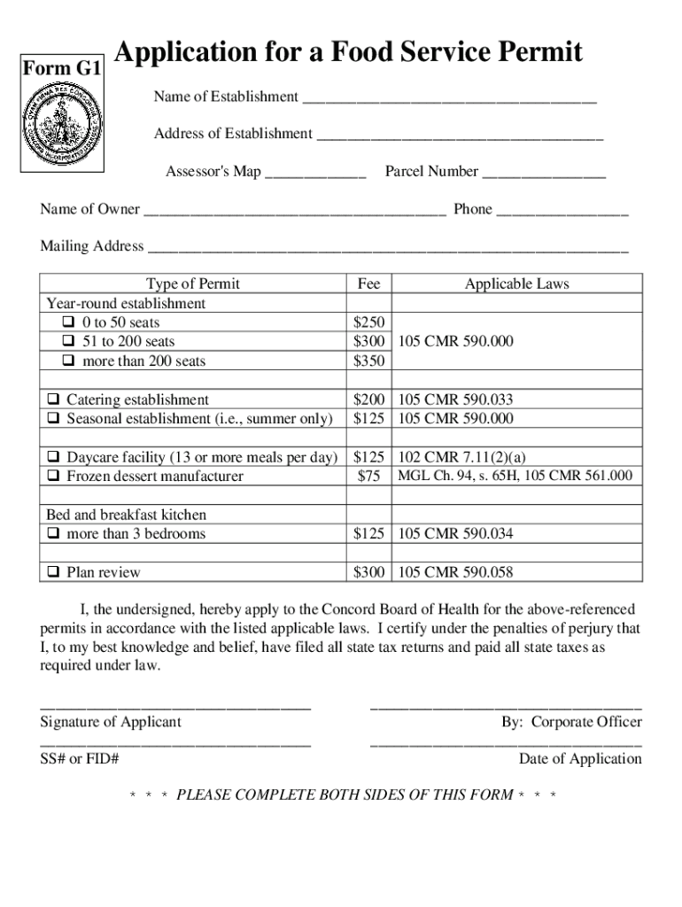 Fillable Online Food Establishment - Dallas City HallFood Establishment ...