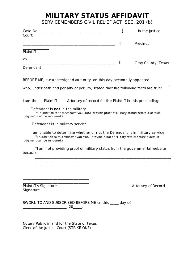 Why Do I Need A Military Affidavit?Why Do I Need A Military Affidavit ...