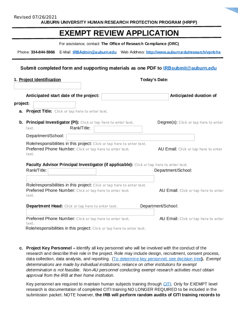 ORC - Human Research (IRB) - What's New - Auburn University Doc ...