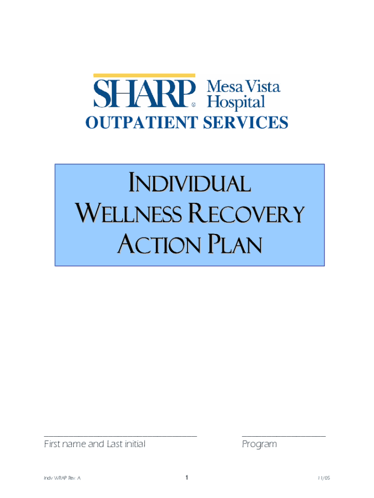 Fillable Online ccsme.orgresourceswellness-recovery-action-planWellness Recovery Action Plan ...