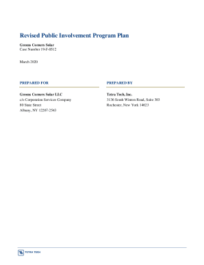 Fillable Online Revised Public Involvement Program Plan Fax Email Print ...