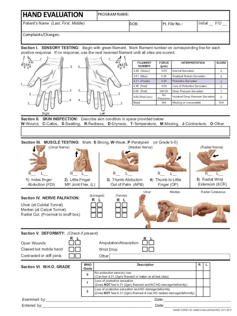Fillable Online www.pdffiller.com570882177--130-HAND-EVALUATIONFillable ...