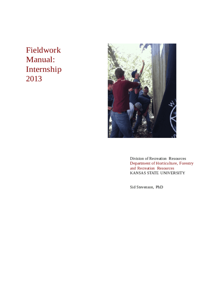 hnr.k-state.edu doc rres-492Kansas State University Student Fieldwork Manual Internship - hnr k ...