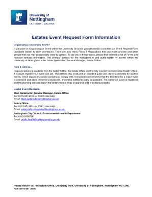Fillable Online Ad hoc events request form - Ad-hoc Events - University ofFree Event Planning ...