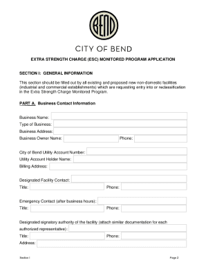 Fillable Online App to ESC Monitored Program fillable form.docx. Extra Strength Program ...