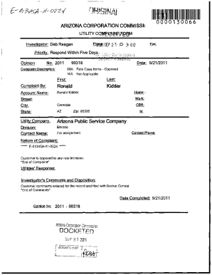 Fillable Online images edocket azcc I lYHl lllllllll ...