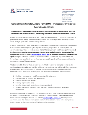 Fillable Online NEW LETTERHEAD General Instructions for Arizona Form ...