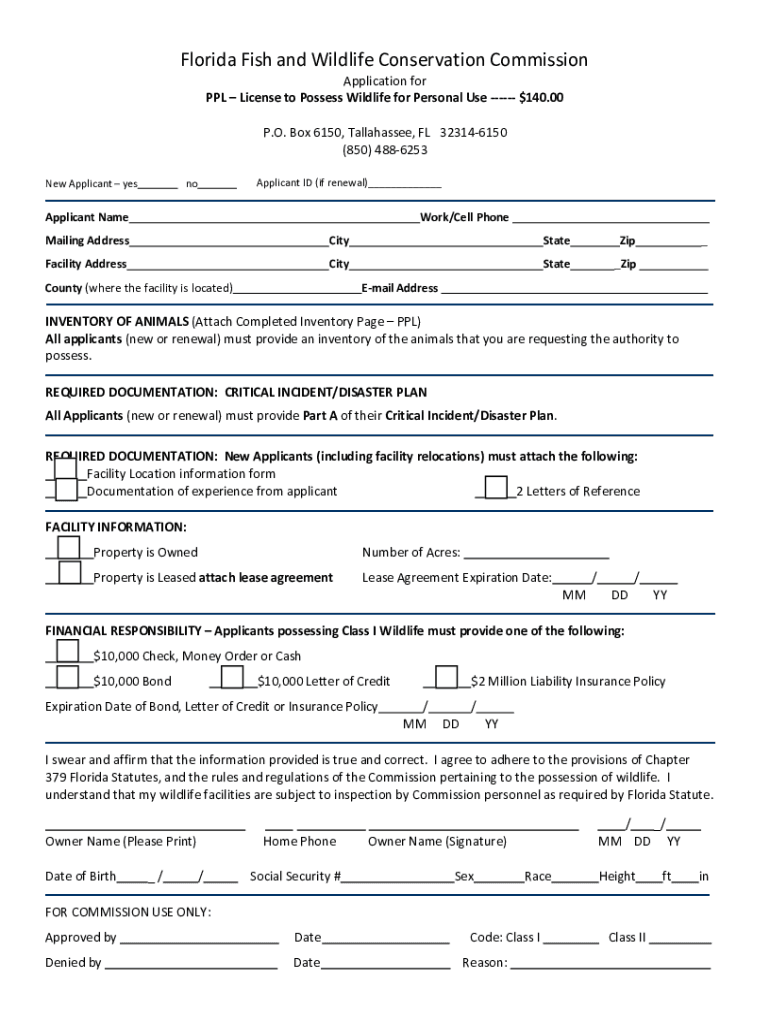 Fillable Online Federal fish and wildlife permit application form Fax ...