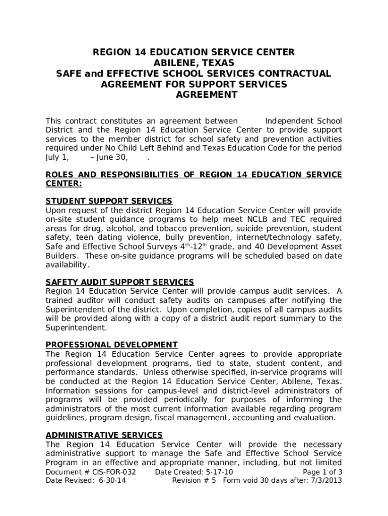 CIS-FOR-032 Safe and Effective School Services Contract--2013 ... Doc ...