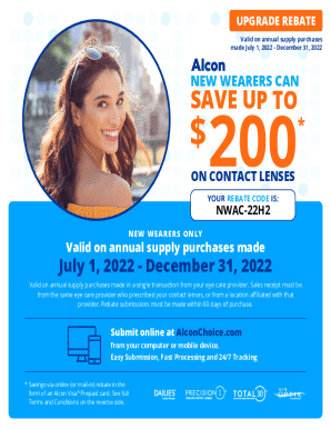 Fillable Online visioncarecliniciowa.compromotionsnew-wearerAlcon New Wearers Can Save Up to ...
