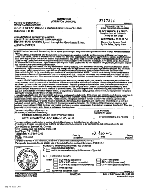 Fillable Online www.coursehero.comfile40788328Summons form - Completed ...