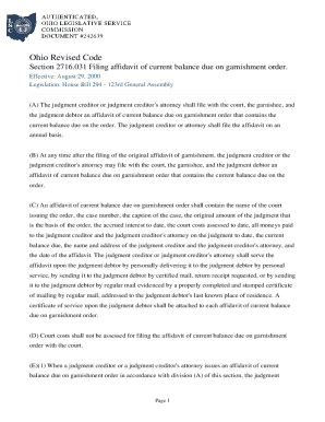 Fillable Online codes ohio Ohio Revised Code - Section 2716.031 Filing ...