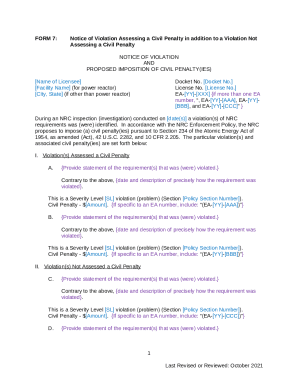 7: Notice of Violation Assessing A Civil Penalty In ... Doc Template ...
