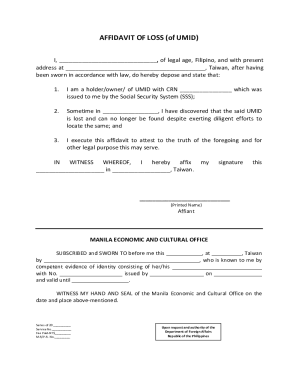 Fillable Online Affidavit of Loss Philippines (Free Sample Templates ...