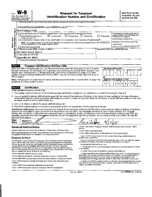 Fillable Online Fillable Form W-9: Request for Taxpayer Identification ...