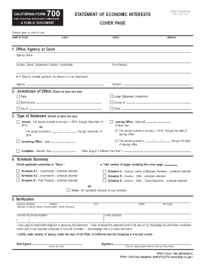 Fillable Online www.fppc.ca.govtransparencyform-700-filed-byForm 700 ...