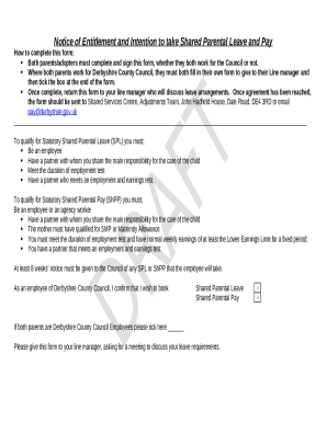 Shared Parental Leave: Notice and booking - Working Families Doc ...
