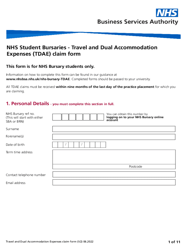 Fillable Online Travel and Dual Accomodation Expenses claim form V2 Fax ...