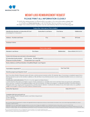 Fillable Online fill.ioWeight-Loss-Reimbursement-RequestFill - Free ...