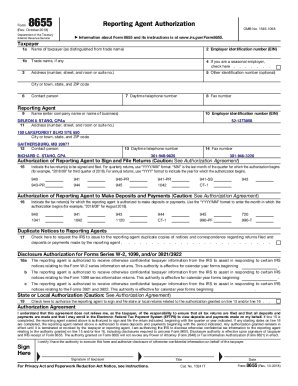 Fillable Online www.templateroller.comtemplate1862397IRS Form 8655 ...