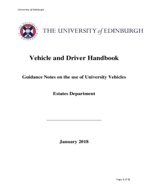 Fillable Online University Vehicle and Driver Handbook V7 Fax Email ...