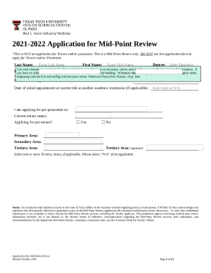 MID-POINT REVIEW PROCEDURE - Texas Tech University Health Sciences ...