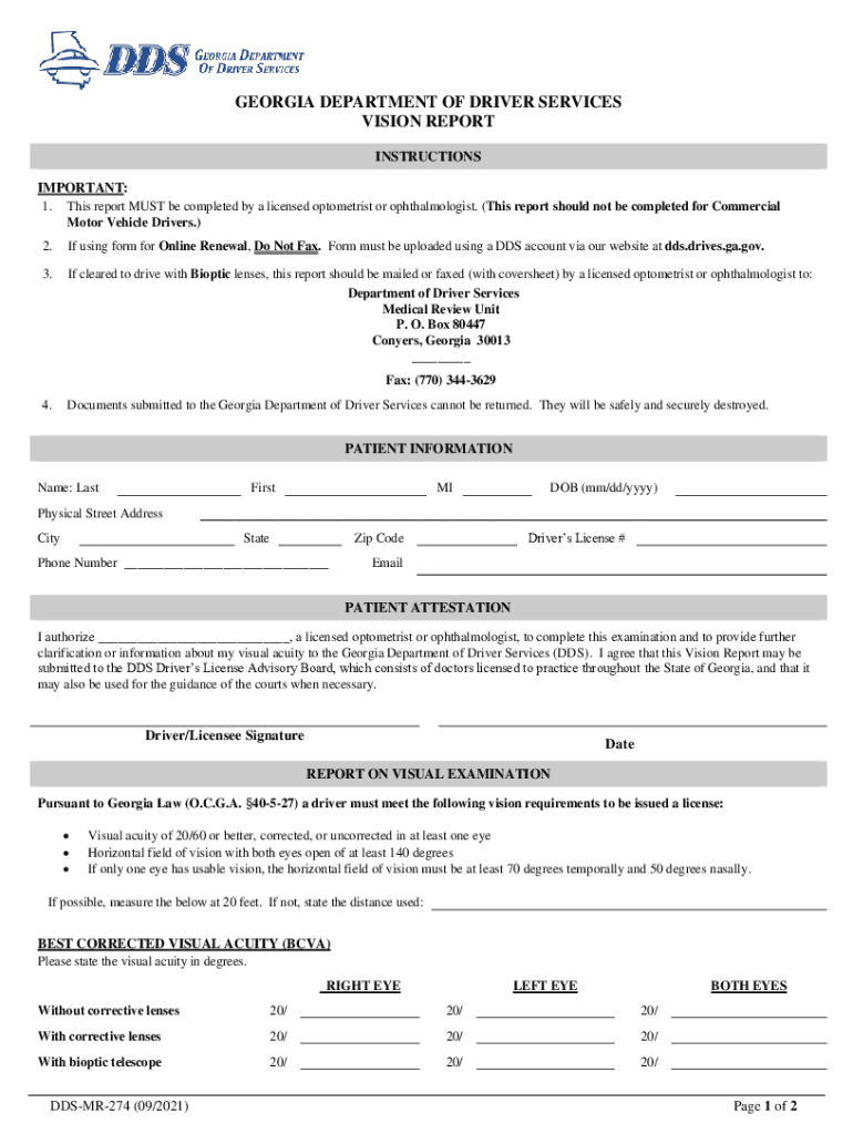 Dds mr 274 form: Fill out & sign online | DocHub