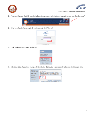 Fillable Online Back to School Forms-Returning Family 1. Parents will access ... Fax Email Print ...
