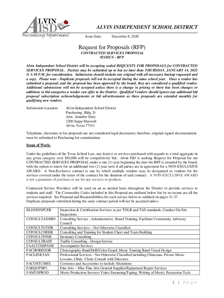 Fillable Online agrilife.orgipmfilesALVIN INDEPENDENT SCHOOL DISTRICT ...