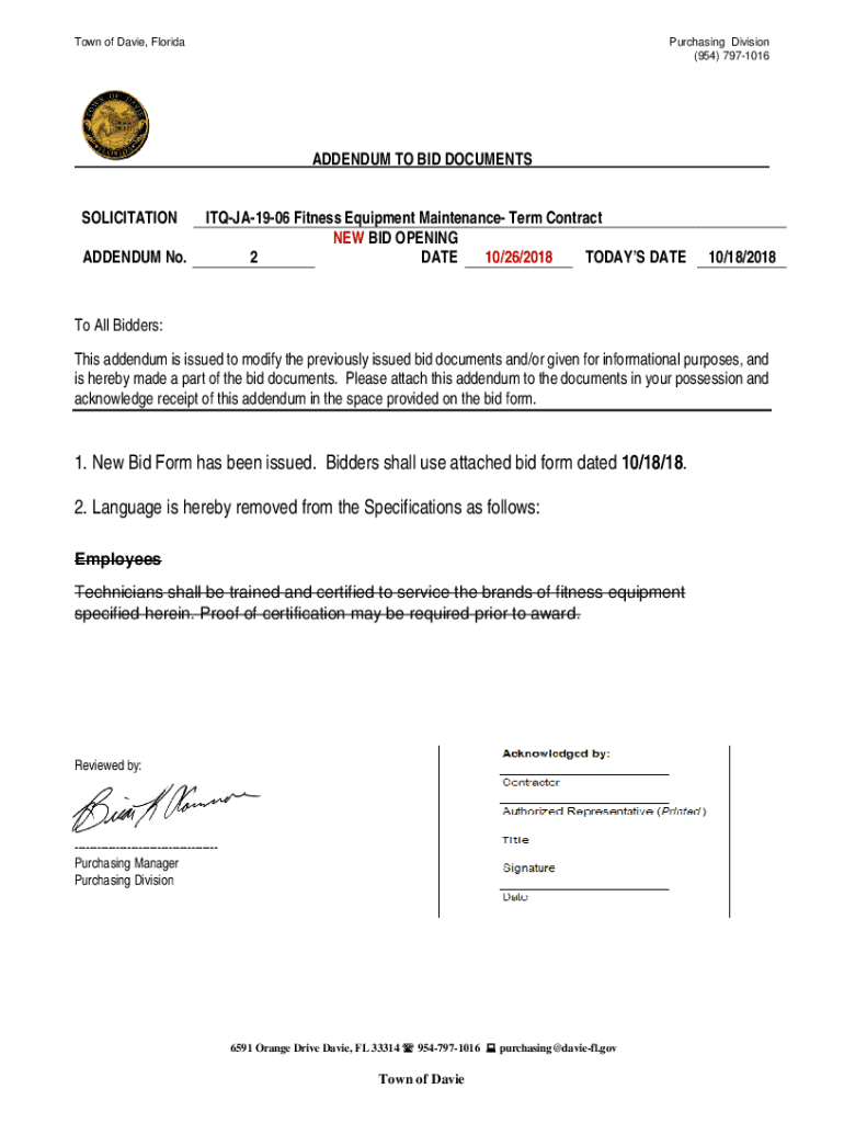 Fillable Online 1. New Bid Form has been issued. Bidders shall use attached bid ... Fax Email ...